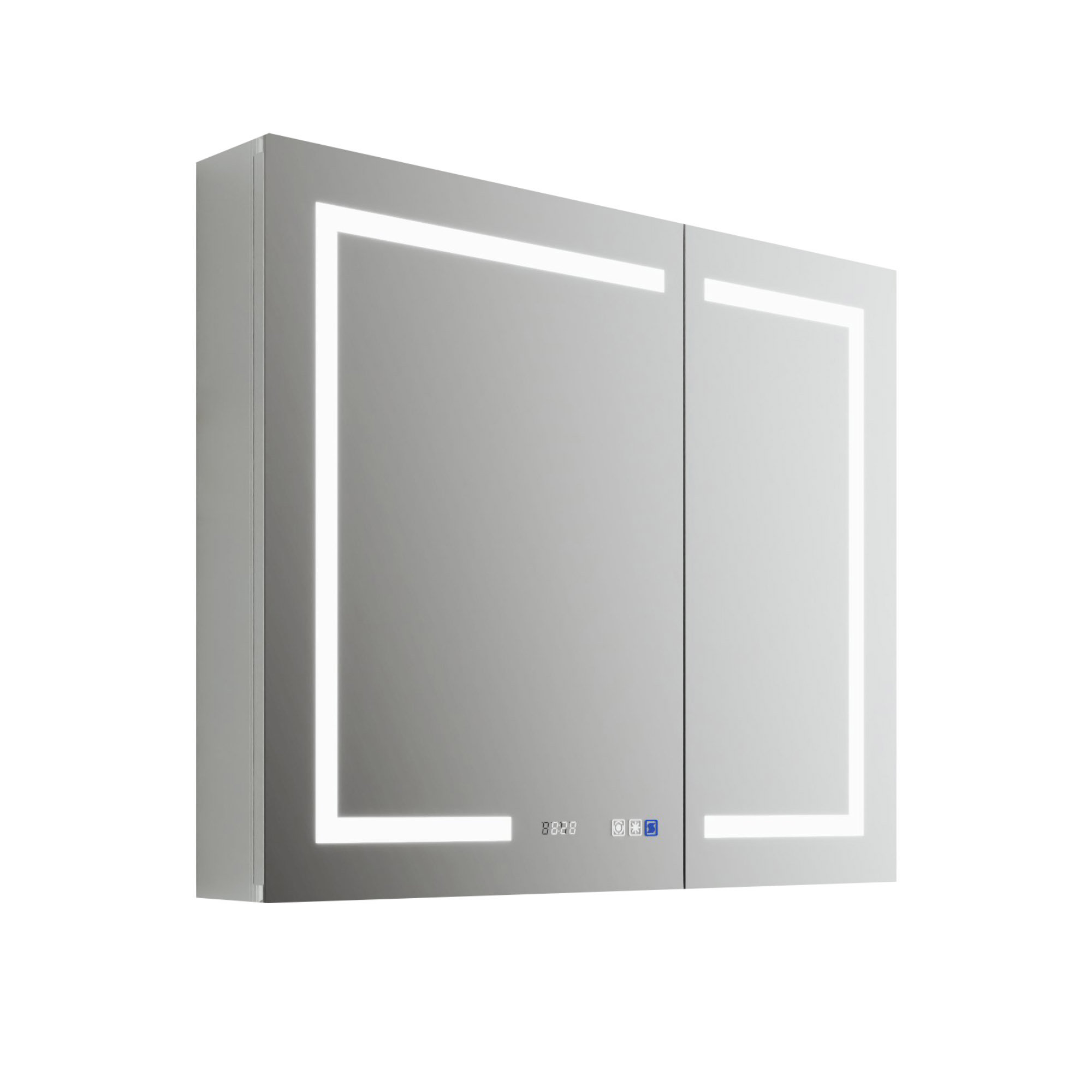 Brayden Studio® 36"W x 30"H Recessed/Surface Mount Frameless Bathroom Medicine Cabinet with ...